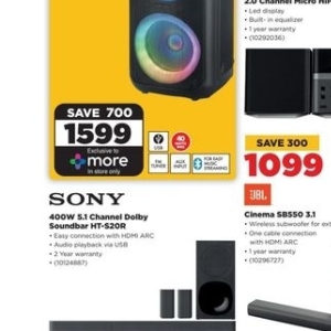 SoundBar deals at HiFi Corp valid to 21.07 | Check at Allcatalogues.co.za