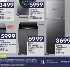 Washing machine deals at President Hyper valid to 25.09 | Check at ...